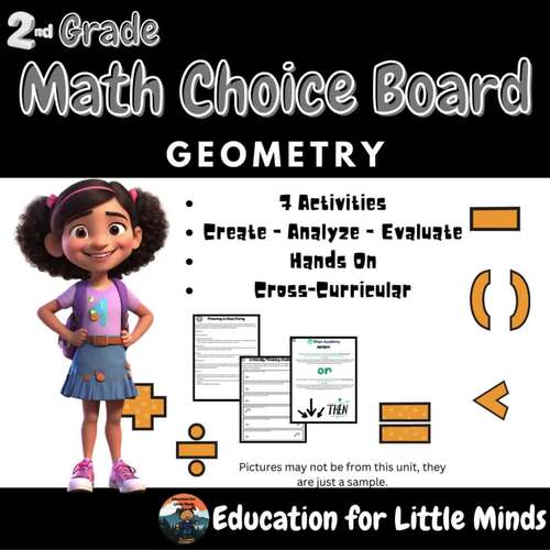 2nd Grade Critical Thinking Math Choice Boards - Geometry | TPT