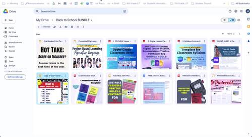 Back to School Google Drive (Grades 6-12) by Middle Teacher Syndrome