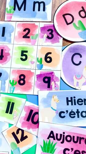 Décor de classe - Lamas et cactus - French Classroom Decor by French Buzz