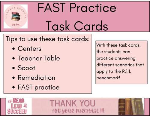 4th Grade Setting Events Conflict Character Dev Task Cards Test Prep BEST
