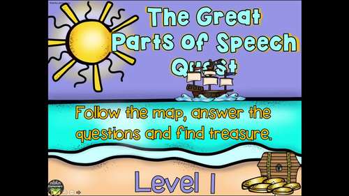 Parts of Speech Pirate Game. Review game using PowerPoint. Level 1
