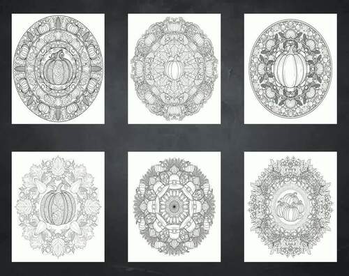 Thanksgiving Mandala Coloring Pages | Fall & Gratitude Art Activity