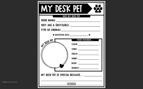 Desk Pets Starter Kit | Classroom Management by That Elementary Teacher
