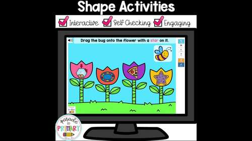 DIGITAL Shape Activities - STAR - Distance Learning - Boom Cards