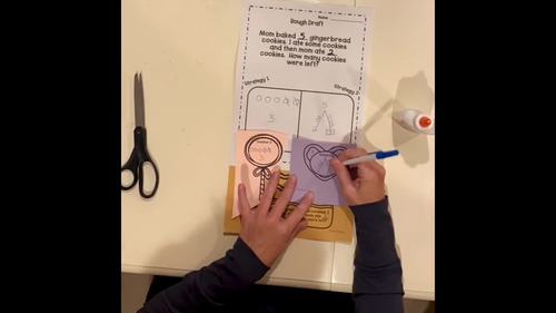 December Gingerbread Craftivity | CGI Word Problem | Story Problem