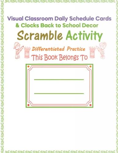 Visual Classroom Daily Schedule Cards & Clocks Back to School Décor ...