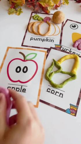 Thanksgiving Playdoh Mats by Ms Jessicas Printables | TPT