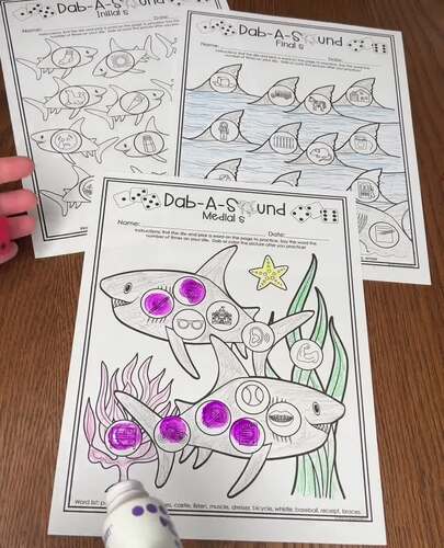 Dab-A-Sound Shark Edition: Speech Therapy Articulation + Google Slides ...