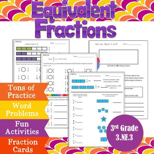 3rd Grade Fractions 3.NF.3 Equivalent Fractions/Comparing Fractions