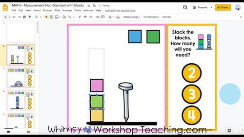 Google Slides Math Non-Standard Measurement Digital Activities Distance ...