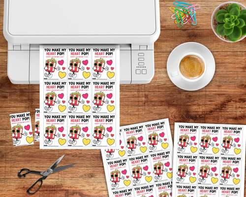 Popcorn Valentine | Popcorn Valentine’s Day Cards for Kids | Printable ...