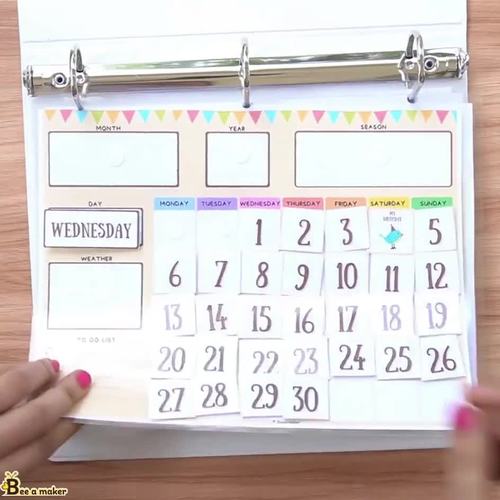 Perpetual calendar, homeschool or morning circle time calendar by Bee a ...
