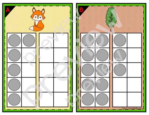 Fall Woodland Friends Double Ten Frames Math Scoot Activity 0 to 20 ...