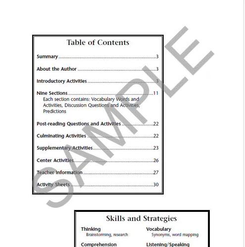 J. T. Novel Units® Teacher Guide Novel Study | TPT