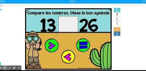 French Boom Cards I Math Comparing Numbers 1-50 by La classe de Mme ...
