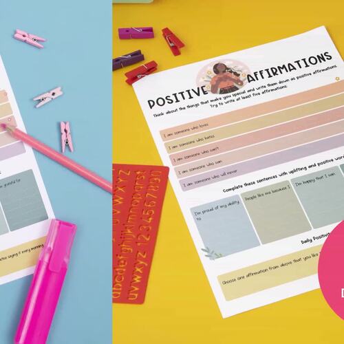 Positive Affirmations Worksheet | SEL Confidence Activity for Kids ...
