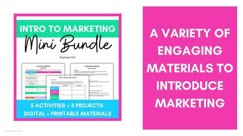 Introduction to Marketing Mini Bundle by Business Girl | TPT
