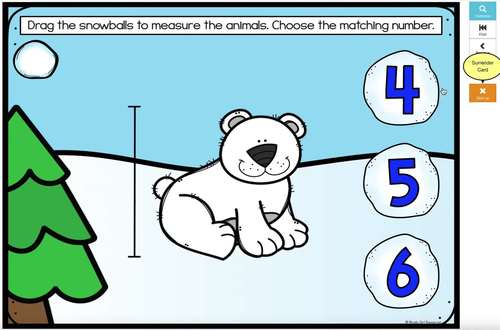 Boom Cards™ Winter Nonstandard Measurement by Rhody Girl Resources