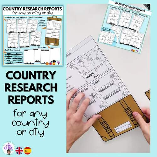 Country research project- city reports country study- bilingual | TPT