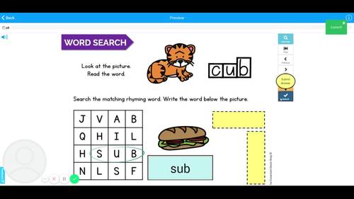 Boom Cards Distance Learning CVC Word Searches Short U by Classroom ...