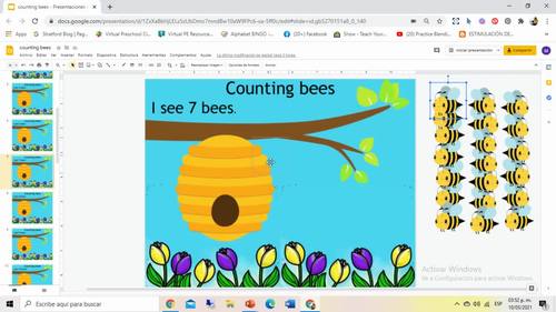 Counting Bees to 20 Digital Activity Google Classroom | TPT