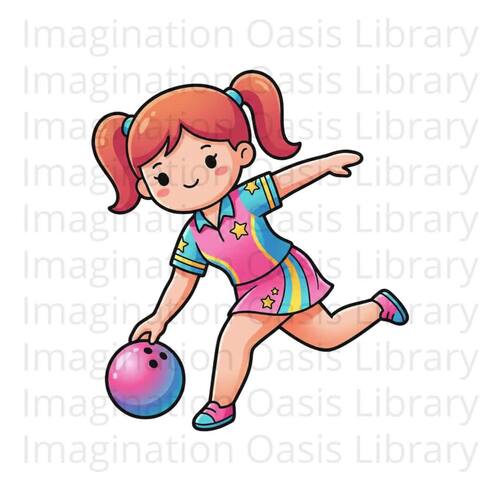 Kids Bowling Clipart Graphics for Classroom Decor and Bulletin Boards