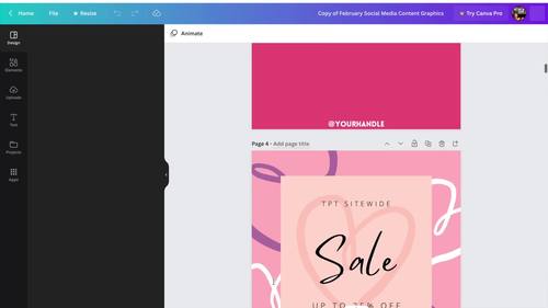 February Social Media Templates | Canva Instagram Graphics for TPT Sellers