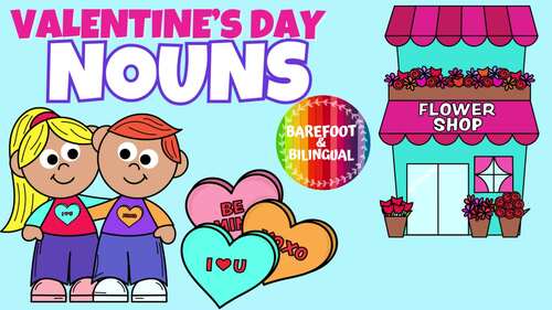 Valentines Nouns Clipart | Grammar Valentines Day Clipart | TPT