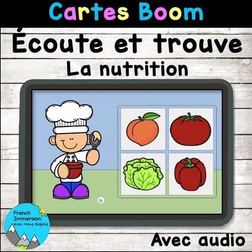 French food la nutrition vocabulaire de l'alimentation sur Boom | TPT