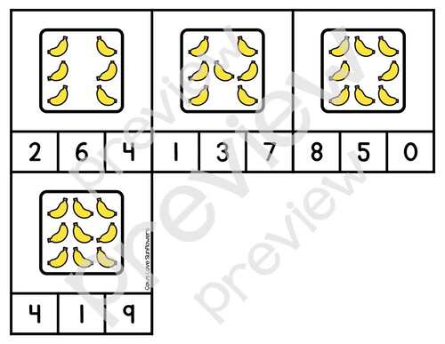 Banana Dice and Domino Clip Cards - Count and Write Number Sentences 0 ...
