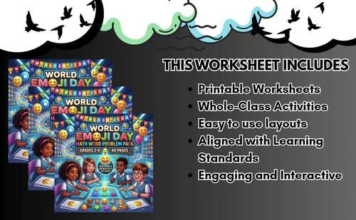 World Emoji Day Math Word Problems 40 Fun Emoji-Themed Activities Grade 2-8