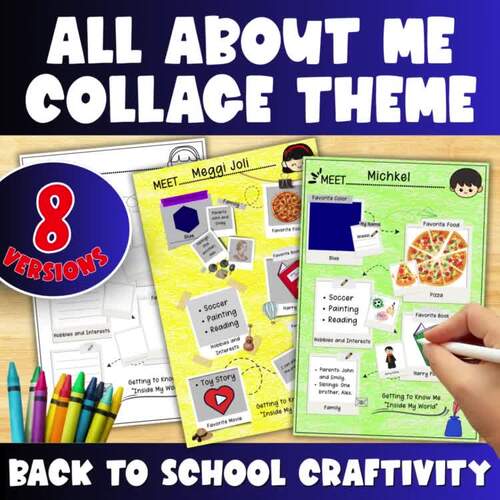 All About Me Collage - Back to School Craftivity by ModernKids LearningPress