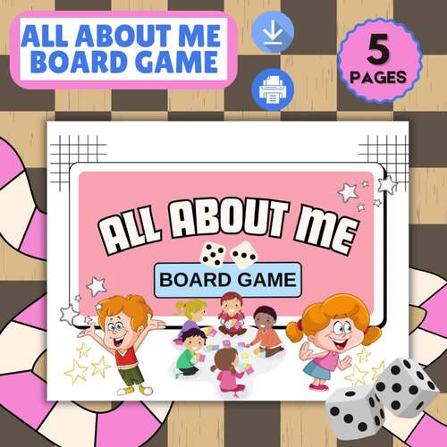 All About Me Board Game | 2 Games Included, Kids Get to know | TPT