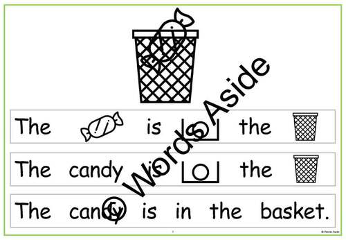 Sentence Reading Writing Building Visual Picture to Sentence Task Cards