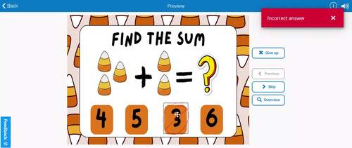 Candy Corn Addition Within 10 Boom Cards by The Creative Critter