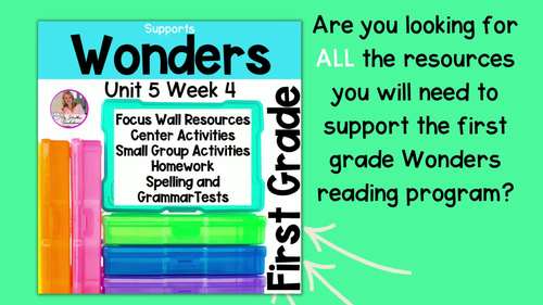 Wonders First Grade Reading Unit 5 Week 4 | Centers and Small Group ...