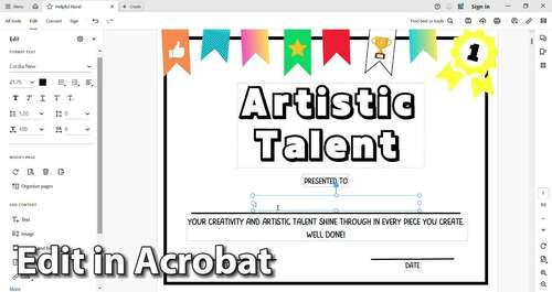 End of the Year Awards - Artist / Speaker / Motivator - EDITABLE ...