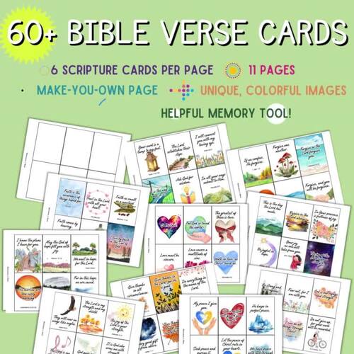 Inspirational Bible Verse Cards | Printable Affirmation Scripture Cards ...