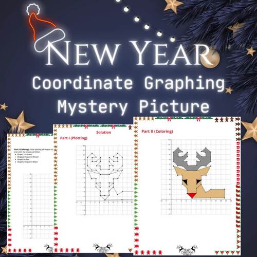 New Year's Plotting Points on a Coordinate Grid Winter Math Worksheets ...