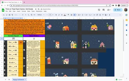 Trick or Treat Digital Game | Multiplication Fact Families Review ...