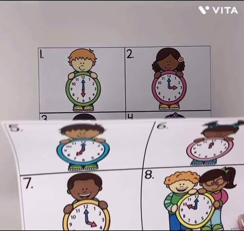 Telling Time to the Hour Half Quarter Nearest Five Minute Scoot Game ...