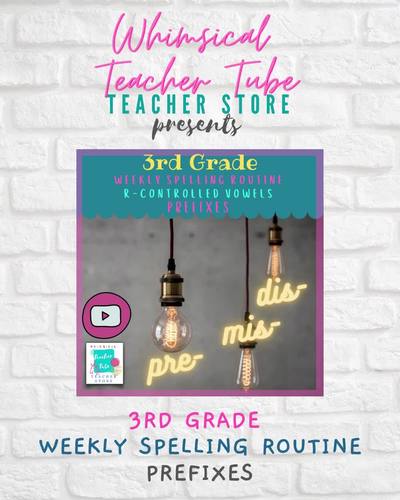 3rd Grade Weekly Spelling Routine/ Prefixes | TpT