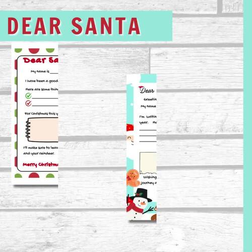 Letter to Santa Christmas Writing Activity for Kids Holiday Writing ...