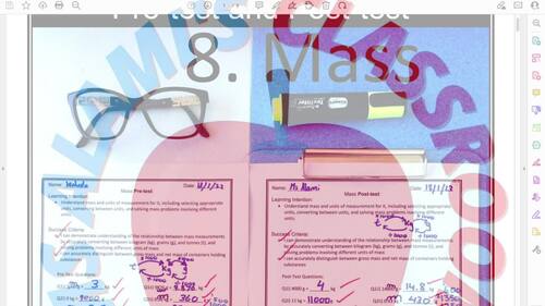 Metric Mass Pre and Post Assessment by Ms Alami's Classroom | TPT