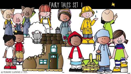 Fairy Tale clip art Set 1, Nursery Rhyme clip art, Literature COLORED ...