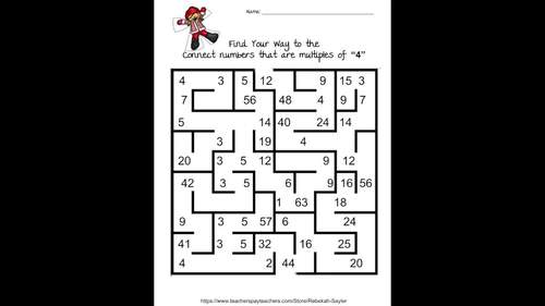 Single Digit Multiplication Mastery and Review Worksheets by Rebekah Sayler