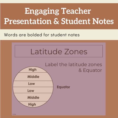 Physical Geography Presentation and Guided Notes with Map Activities by ...