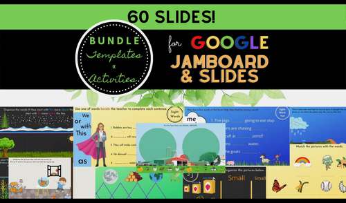 Bundle of Phonics/Letter Work/Vocab - 100 Slides for Google Slides and ...