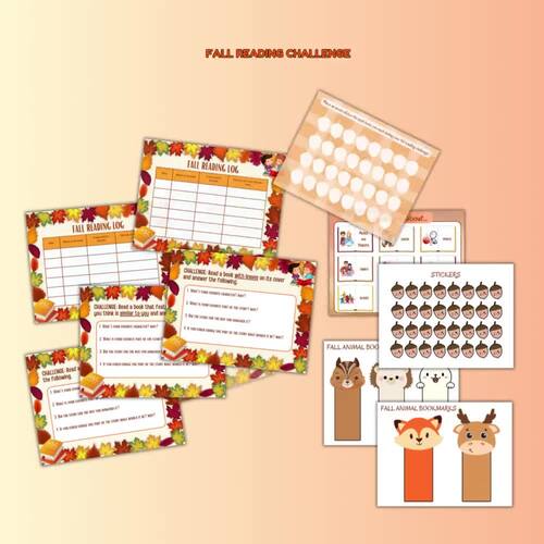 Fall Reading Challenge for Kids | Fall Reading Log | Kids Printable ...