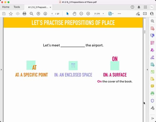 ESL Beginners Lesson: Learn Prepositions of Place by ESL Class Workshop